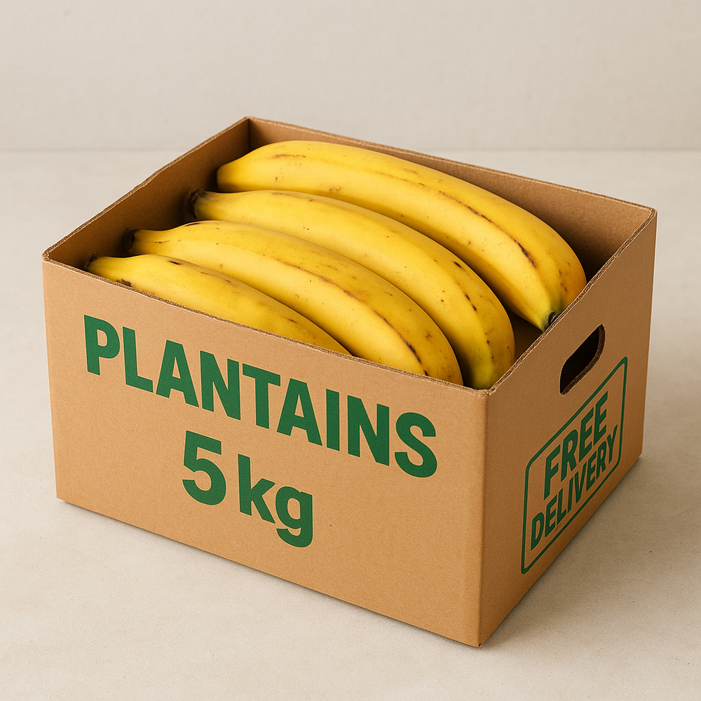 Fresh Yellow Plantain Box 5kg — Delivered to Your Door – Niyis African ...